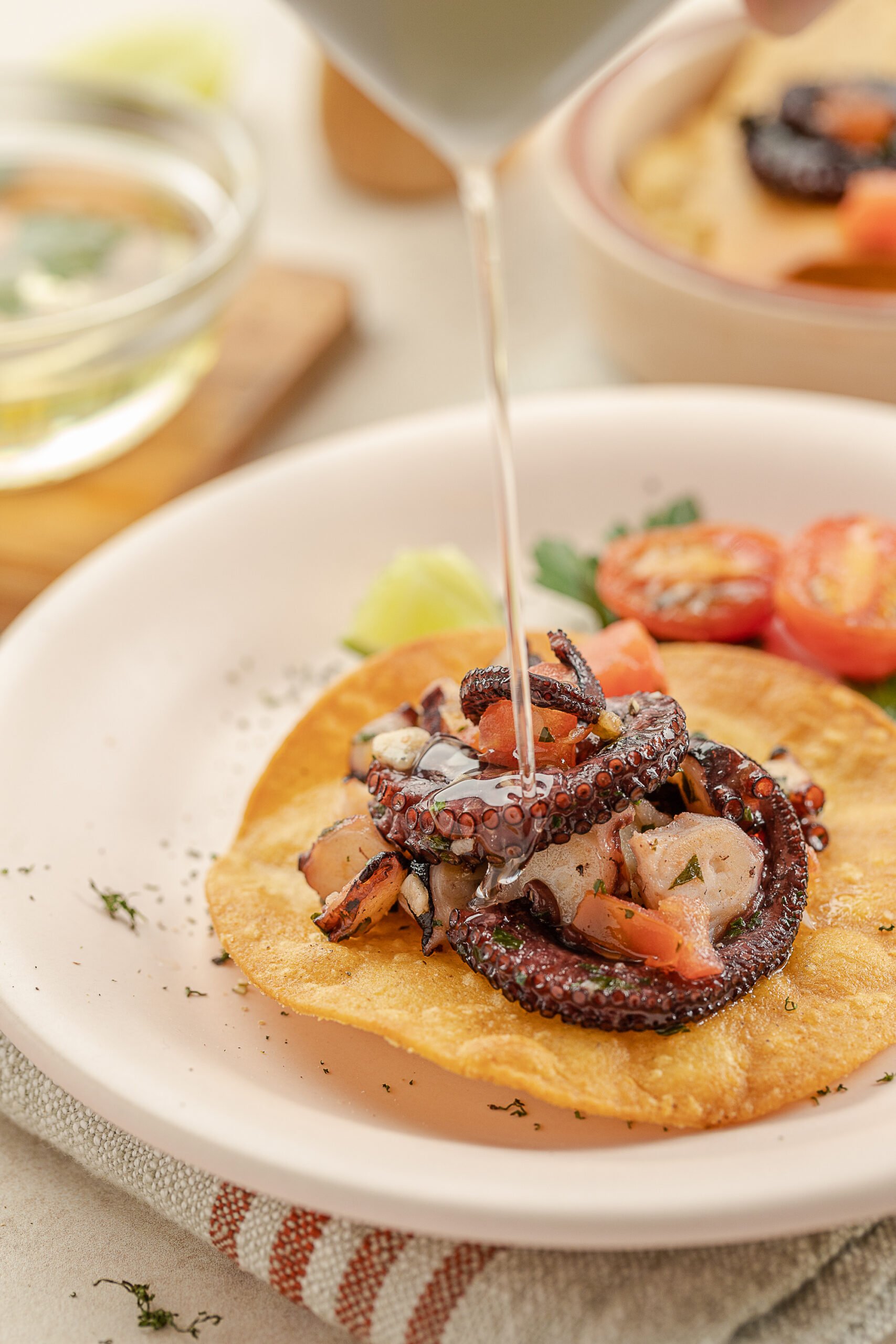 Tostadas de pulpo - Girasol
