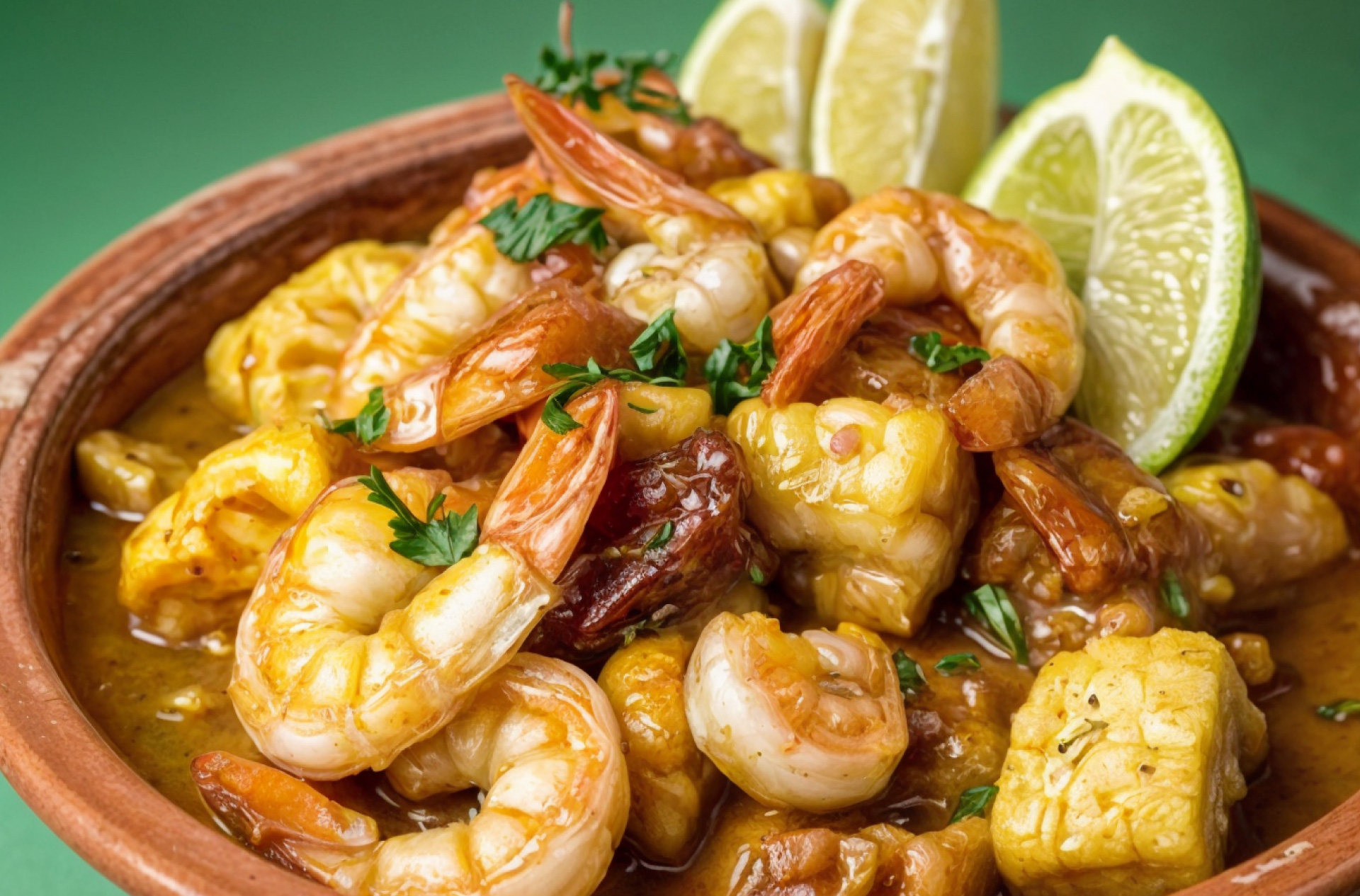 Colonche de Camarón con Patacones de Maduro con Queso By Chef Clau ...